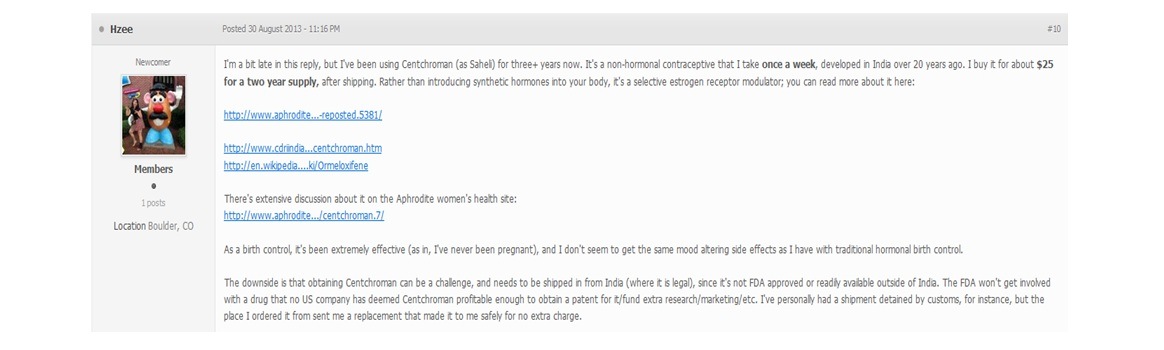 Saheli 30 mg Birth Control Reviews: The World’s First Non-Hormonal ...